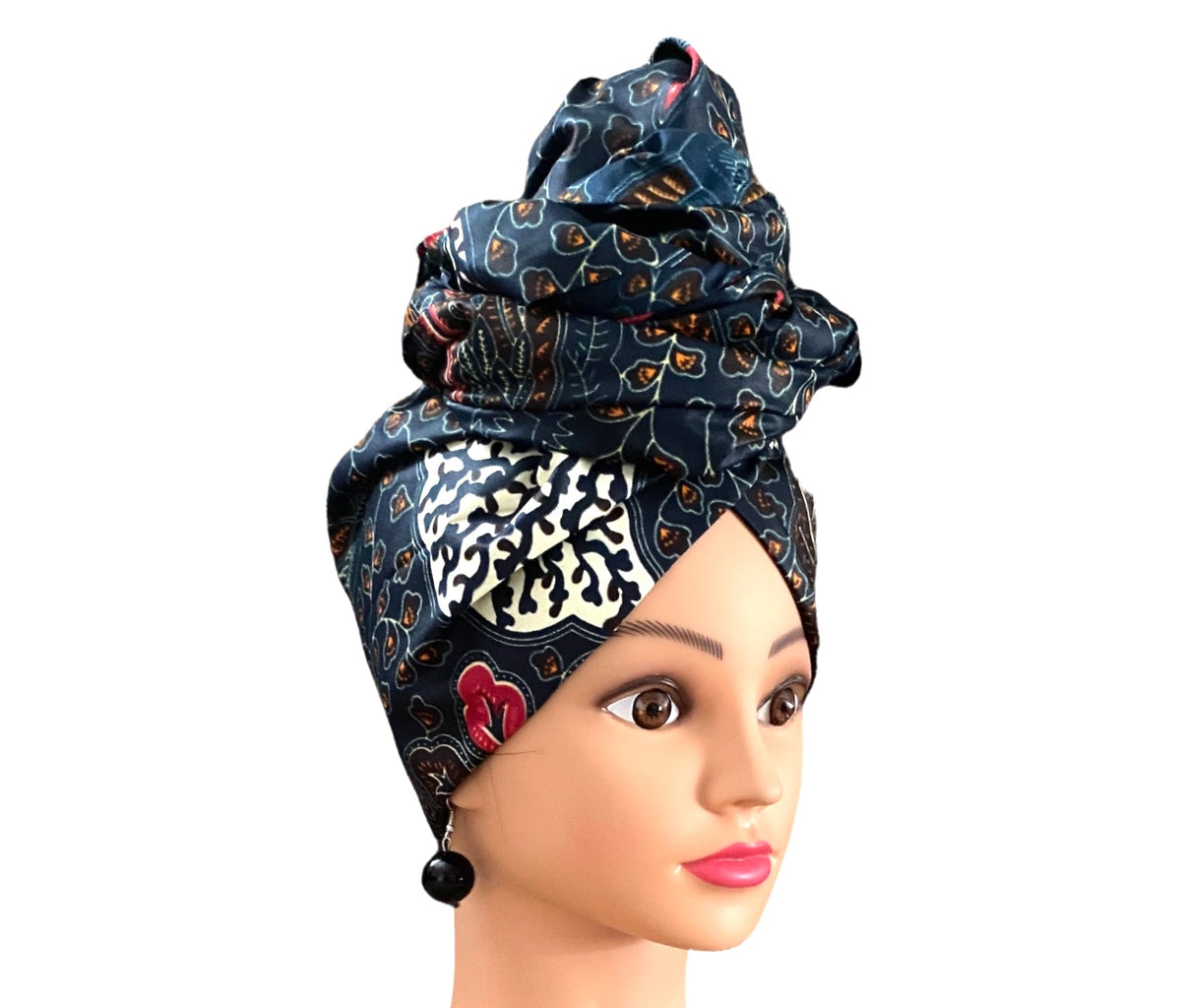 Grey/Red Head-Wrap – Zesty-Couture